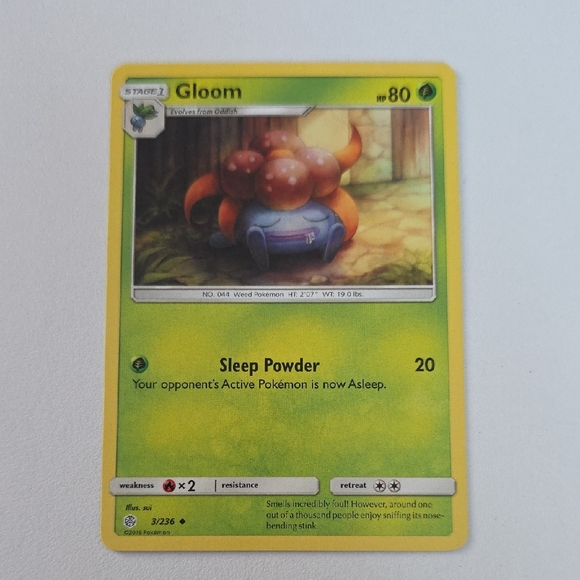 Pokemon | Toys | Pokemon Gloom Card With Yellow And Green | Poshmark